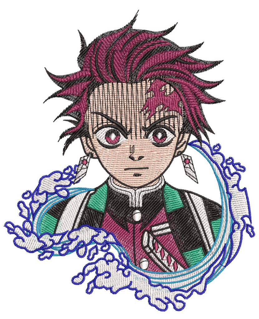 Anime Embroidery Pattern Tanjiro Tides - A.G.E Store | machine designs