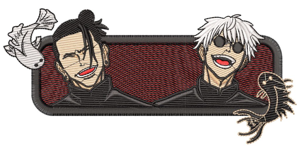 Anime Embroidery Pattern Gojo Geto Fish - A.G.E Store | machine designs