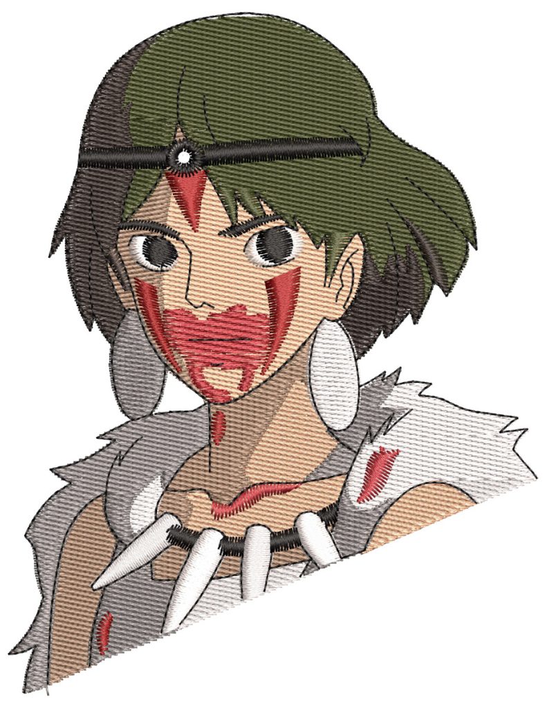 Anime Embroidery Pattern Mononoke San Bleeds - A.G.E Store | designs