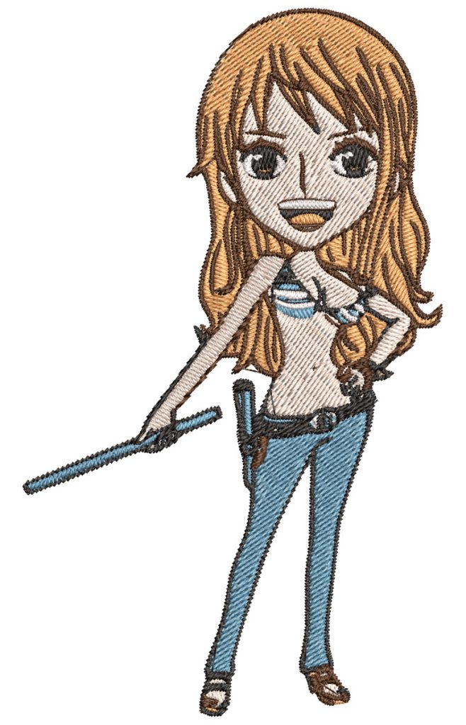 Anime Embroidery Pattern Nami Chibi Staff - A.G.E Store | machine designs