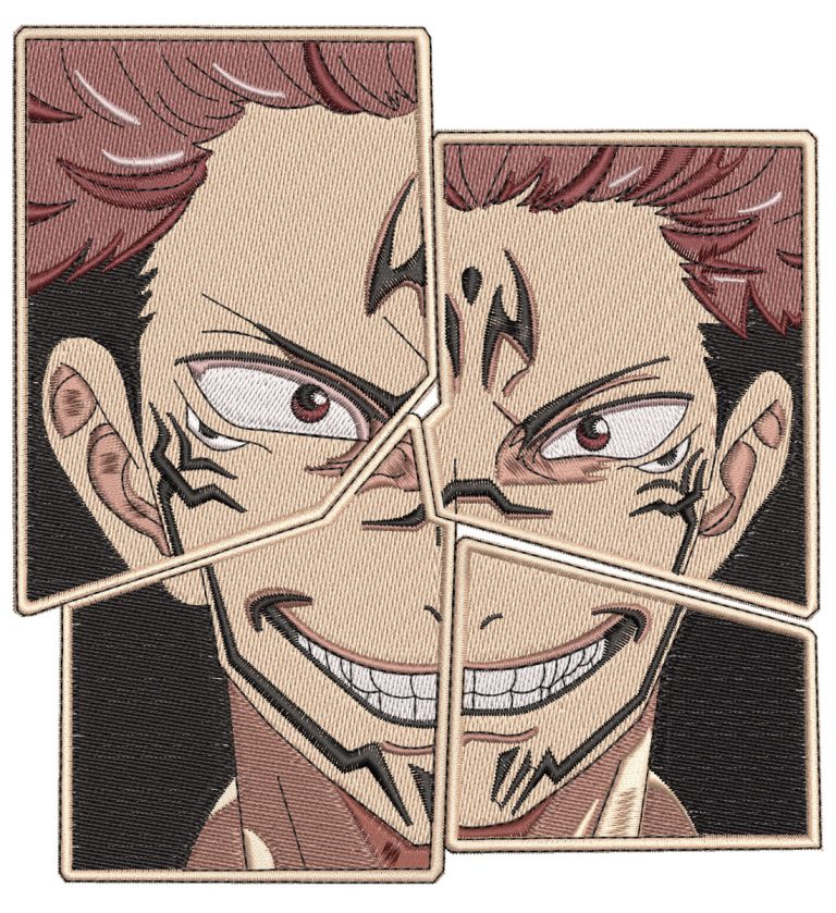 Anime Embroidery Pattern Sukuna Broken - A.G.E Store | machine designs