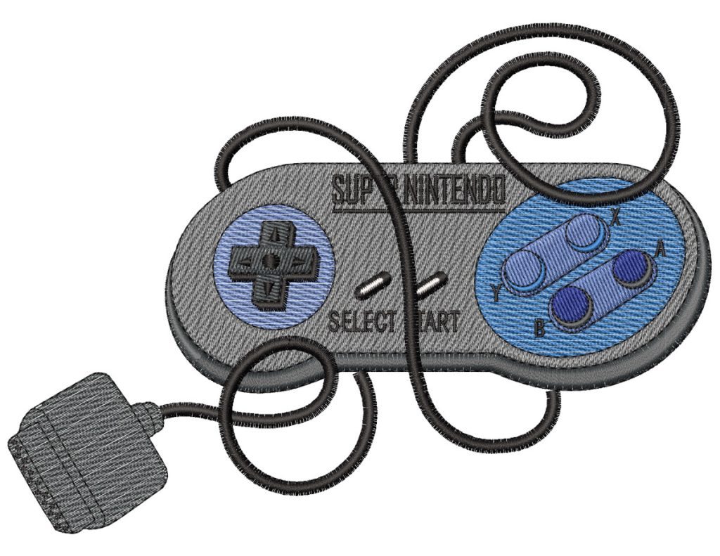 Embroidery Pattern Super Nintendo Controller - A.G.E Store | machine ...