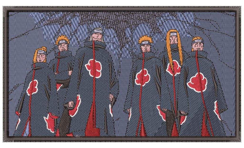 Anime Embroidery Pattern Naruto Akatsuki Group - A.G.E Store | machine ...