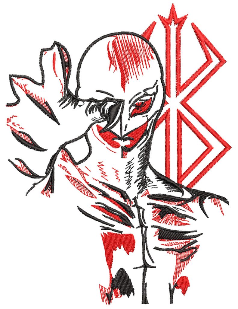 Anime Embroidery Pattern Berserk Hawk Grab - A.G.E Store | machine designs