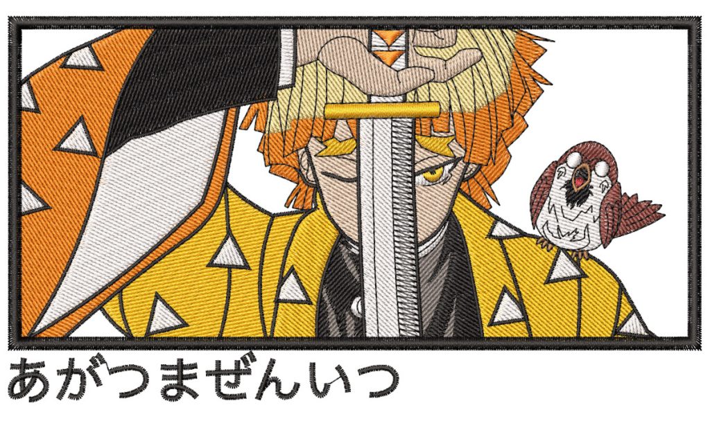 Anime Embroidery Pattern Zenitsu Sword Guard - A.G.E Store | machine ...