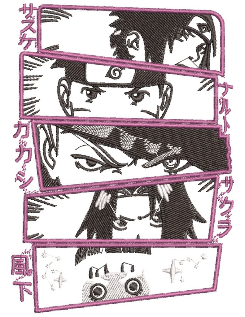 Anime Embroidery Pattern Naruto Group Stack - A.G.E Store | machine designs