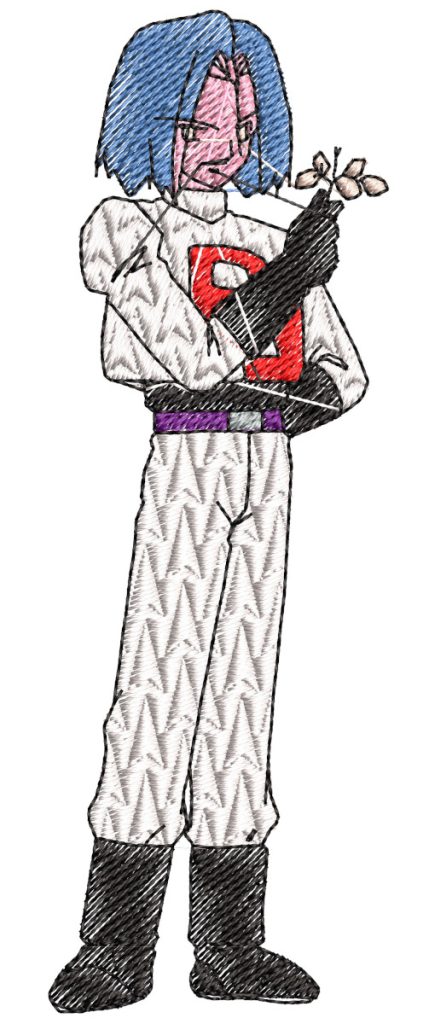 Embroidery Pattern Pokemon James Stands - A.G.E Store | machine designs