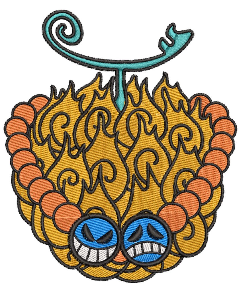 Anime Embroidery Pattern Ace Devil Fruit - A.G.E Store | machine designs