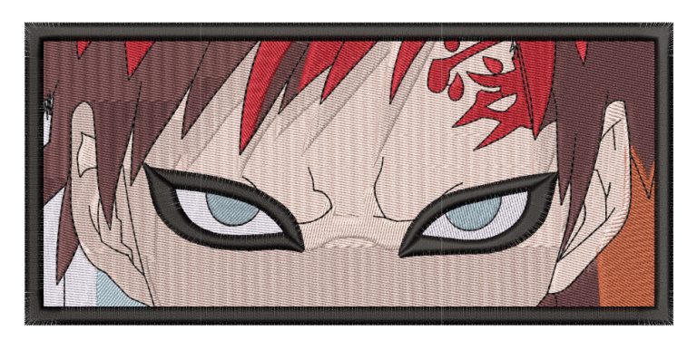 Anime Embroidery Pattern Gaara Eyes Stare - A.G.E Store | machine designs