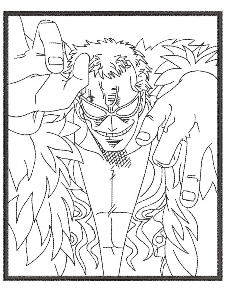 Anime Embroidery Pattern DoFlamingo Goshikito Lineart - A.G.E Store ...