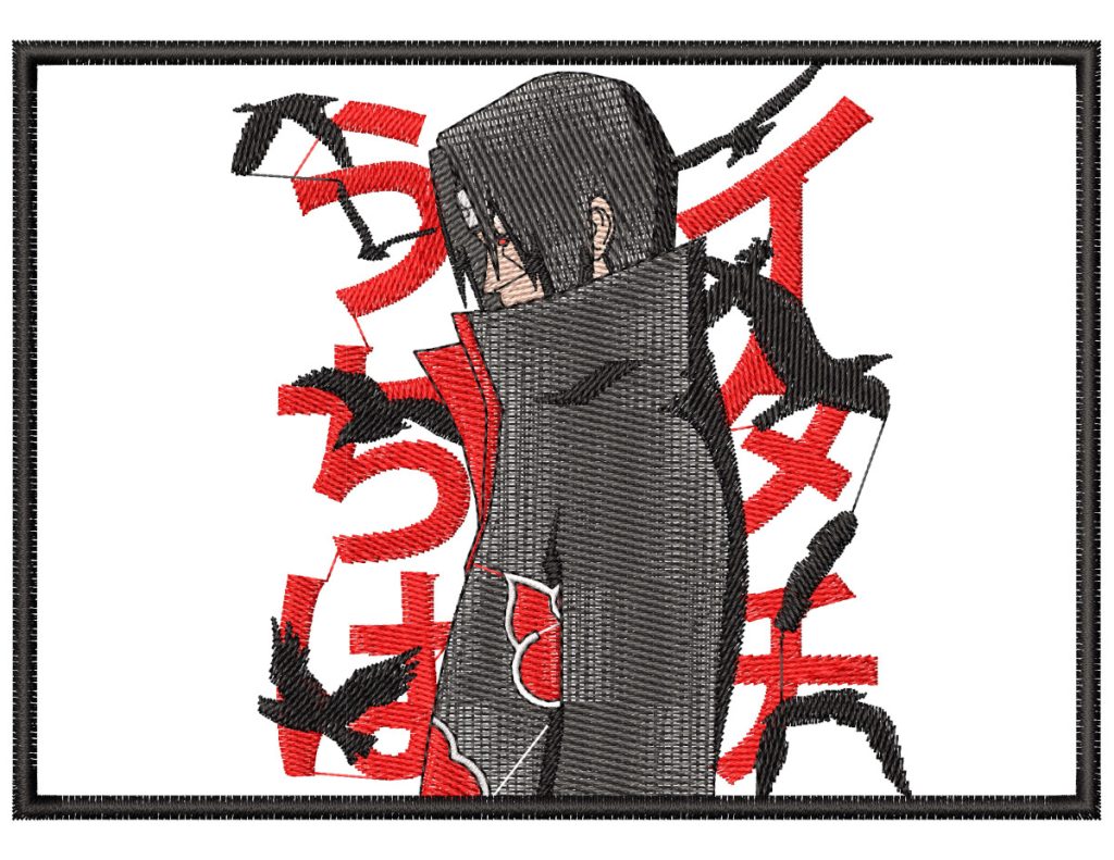 Anime Embroidery Pattern Itachi Crow Flock - A.G.E Store | designs