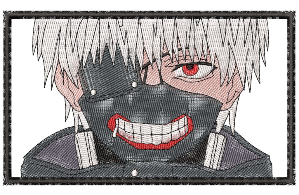 Tokyo Ghoul Kaneki Mask Embroidery Pattern - A.G.E Store | anime designs