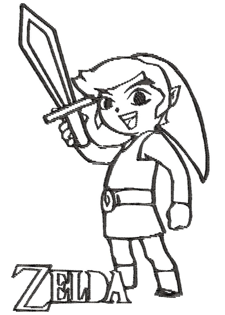 Zelda Link Point Lineart Embroidery Pattern - A.G.E Store | designs